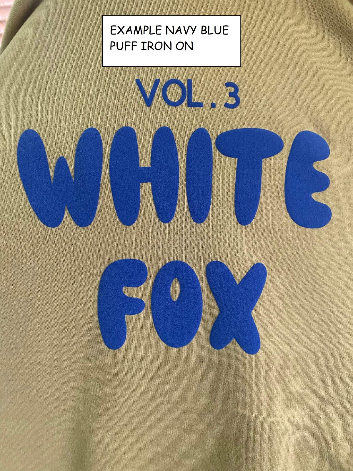 3D PUFF WHITE FOX VOL 3 IRON ON HEAT TRANSFER VINYL BRAND SPORT CLASSIC ...