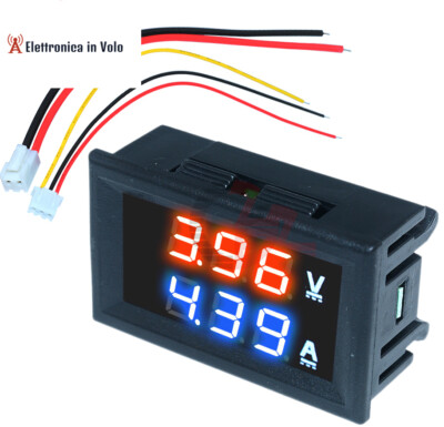 VOLTMETRO AMPEROMETRO DIGITALE LCD 100V 10A DA PANNELLO MOTO,AUTO ...