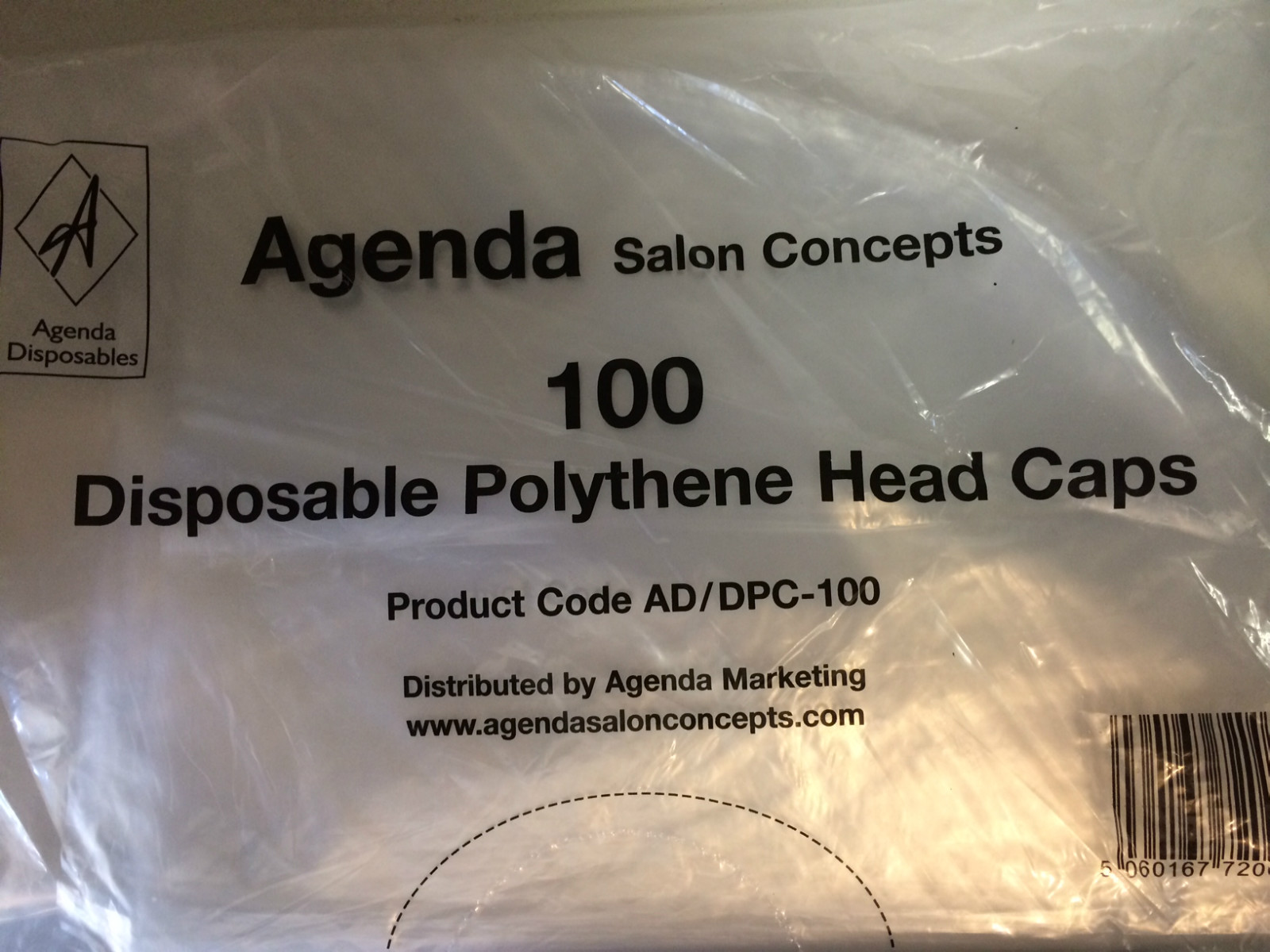 AGENDA CLEAR POLYTHENE HEAD CAPS 100 DISPOSABLE | eBay UK