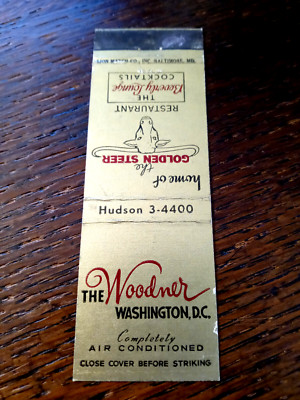 Vintage Matchbook: The Woodner Hotel, Washington, DC | eBay