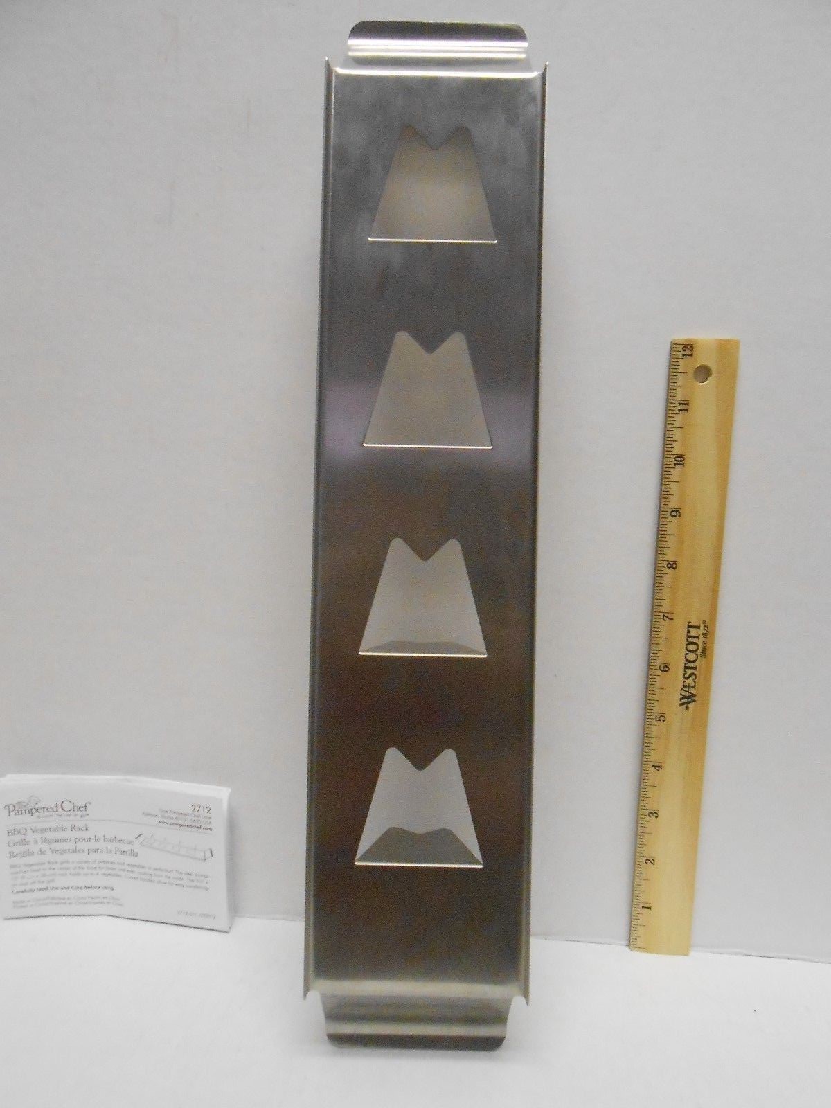 PAMPERED CHEF BBQ VEGETABLE RACK for Grill #2712 NIB with instructions ...