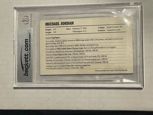 1985 Nike Promo Card Michael Jordan ROOKIE BGS 8.5!! | eBay