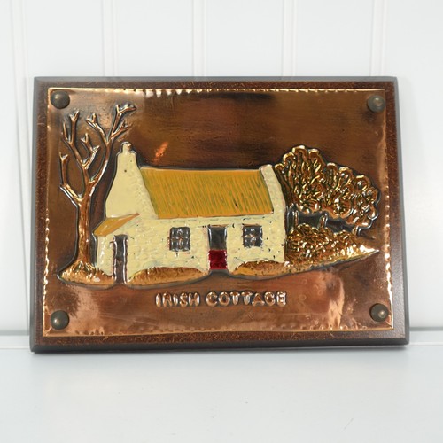 Vintage Irish Cottage Copper Plaque Wall Art Hand-Wrought Rathbanna ...