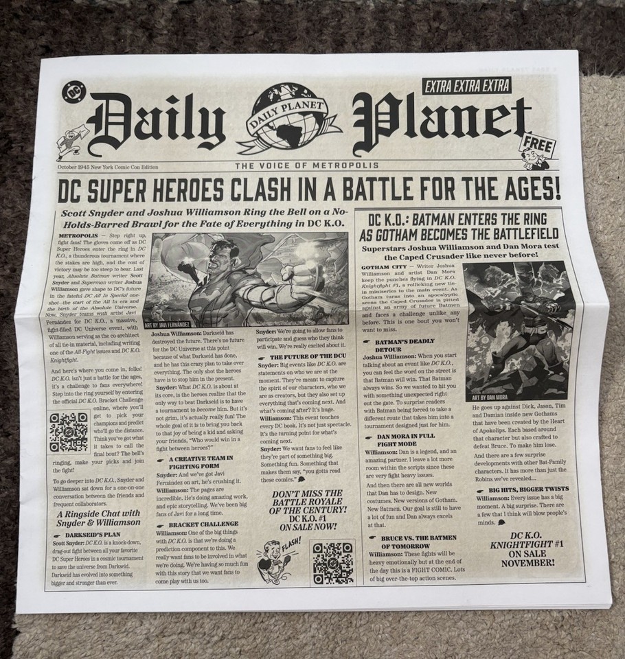2025 NYCC Daily Planet Newspaper Ex DC Vertigo Lot Pin Comic Green ...