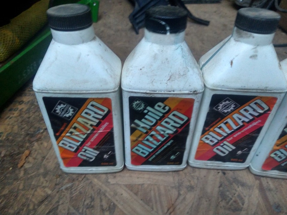 Vintage 1981 Ski Doo Blizzard Oil 500 ml For Snowmobile Bombardier SET ...