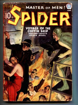 PULP: Spider June 1937-Hooded menace GGA cover-Hero-Pulp Magazine | eBay