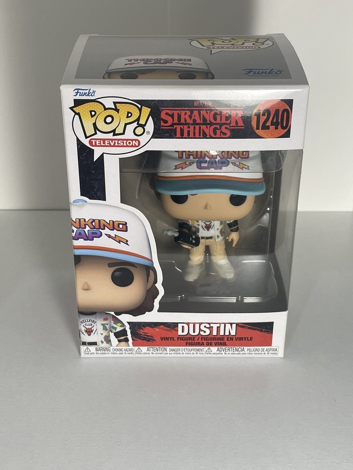 Dustin Stranger Things Funko Pop (Thinking Cap Dustin) 1240 Vinyl ...