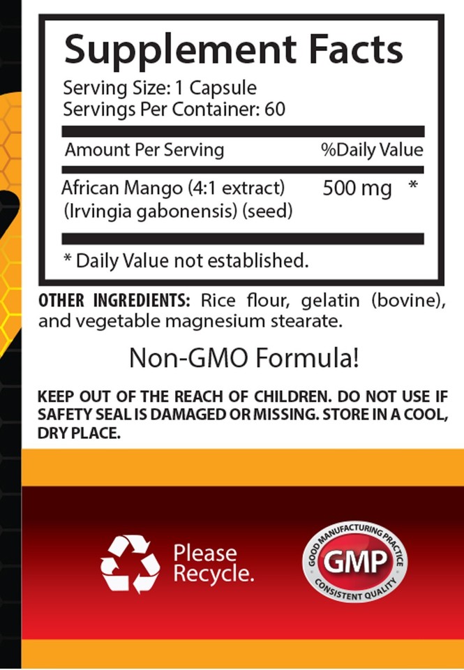 Antioxidant supplement - AFRICAN MANGO EXTRACT 500mg - immune booster ...