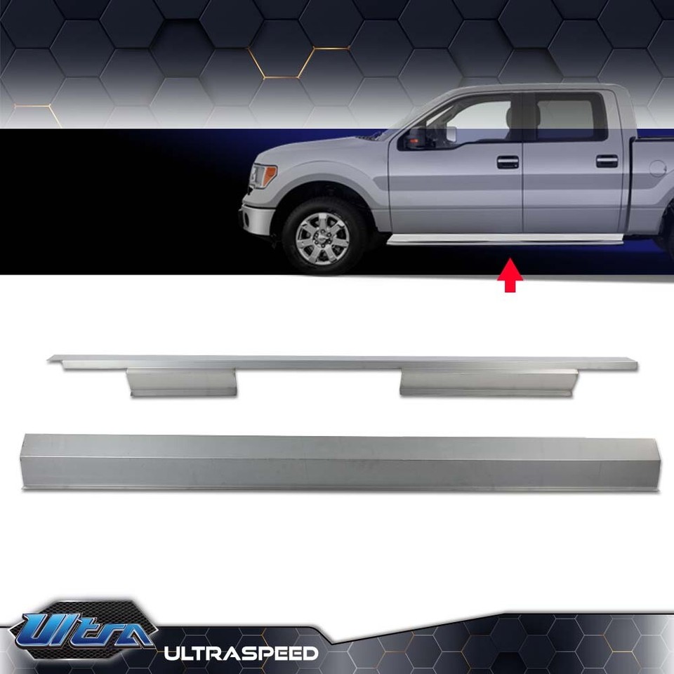 Fit For 09-14 Ford F-150 4-Door Slip-on Rocker Panels Left & Right Pair ...