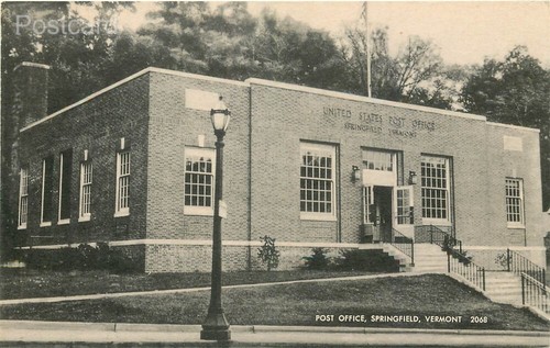 VT, Springfield, Vermont, Post Office, American Art No. 2068 | eBay