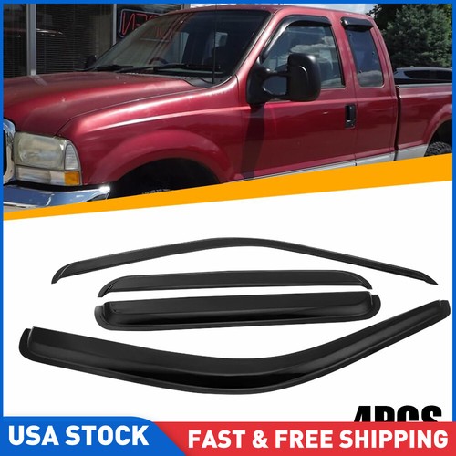 Fits 99-16 Ford F250 F350 Super Duty Extended Cab Window Visors Vent w ...