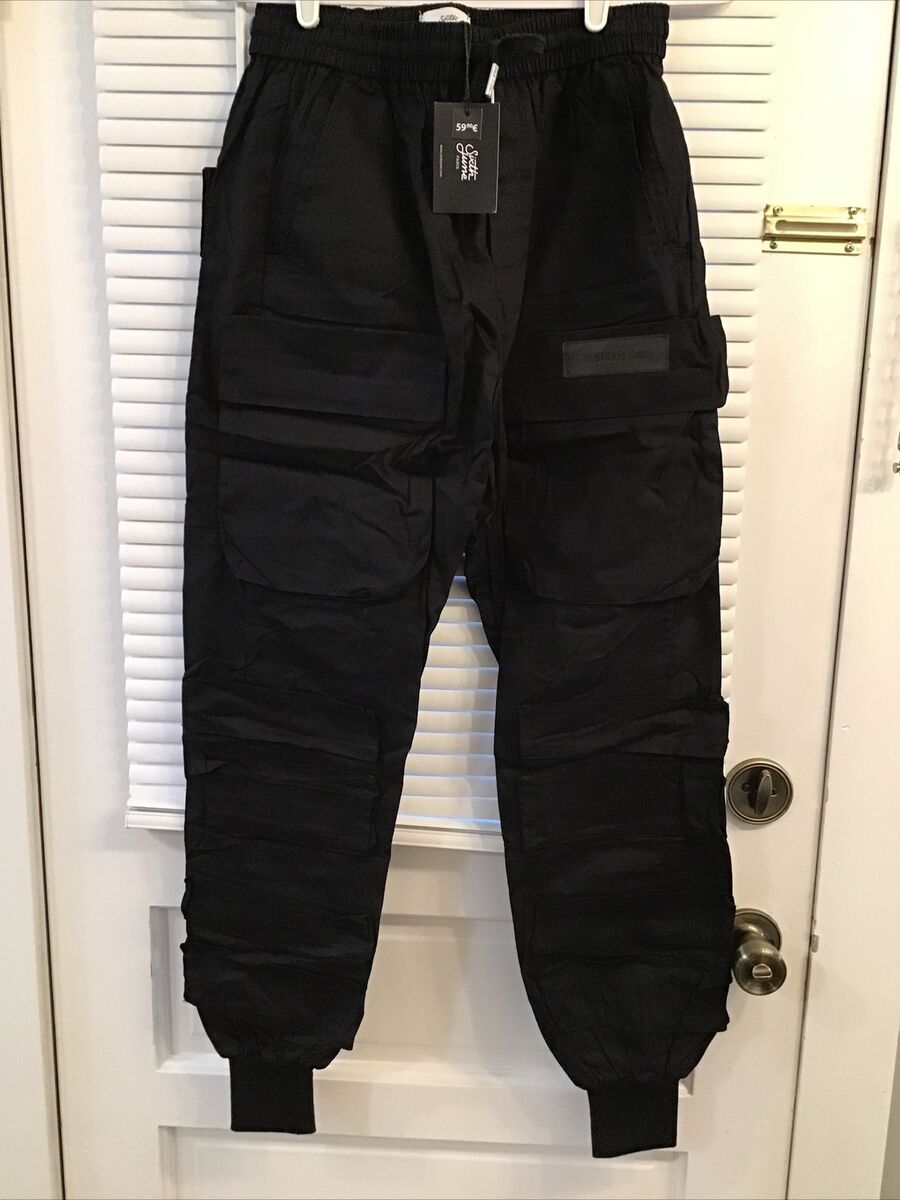 SIXTH JUNE Men Size Medium Black Slim Fit Tactical Cargo SIXTH JUNE Men Size Medium Black Slim Fit Tactical Cargo