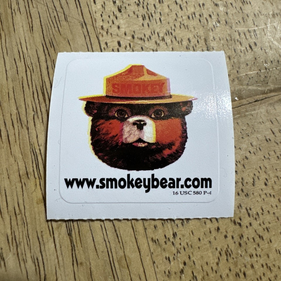 Smokey The Bear Sticker Decal fire fighter 🔥 Official Sticker Forestry ...