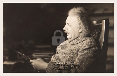 Albert Einstein -- Signed Vintage Photo Postcard Copy | eBay