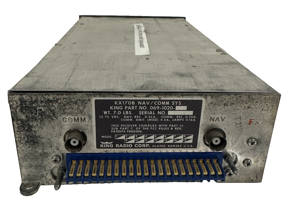 King Radio KX 170B Nav/Comm System KX-170B 069-1020-00 | eBay