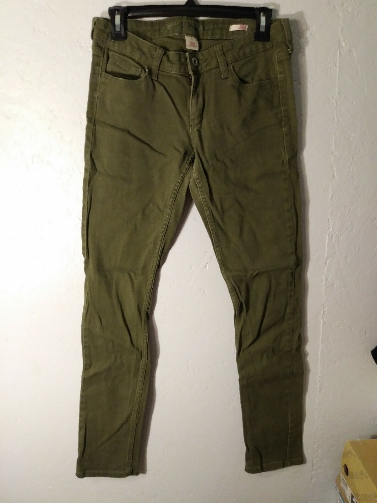 EUC Arizona Super Skinny Olive Green Jeans size 5 28x29 Punk Emo Scene ...