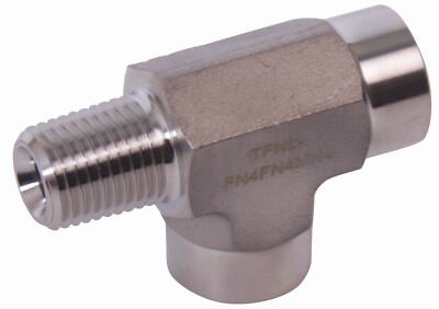 Threaded NPT Tee | FNPT 1/4 inch x FNPT 1/4 in. x MNPT 1/4 in. - SS316 ...