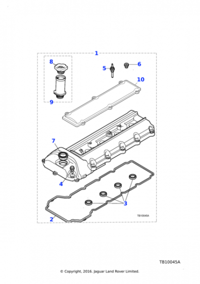 Jaguar Xj8 VDP XJR 1998 to 2009 Cam Cover Variable Valve Timing Seal ...