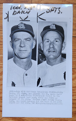 St. Louis Cardinals Replace Manager Solly Hemus w/ Johnny Keane Press ...