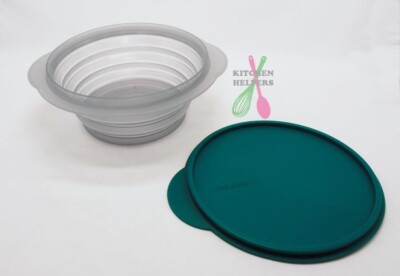 Tupperware Go Flex Collapsible Containers Bowls 950ml Blue Green - New ...