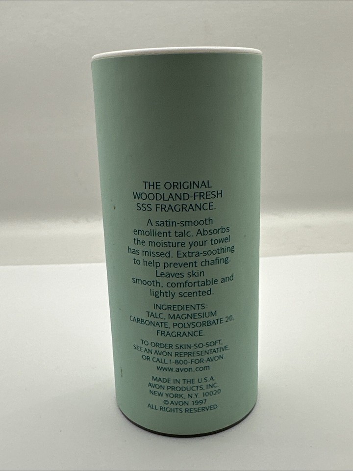 Avon SSS Skin-So-Soft Satin Talc Powder 2.6 oz. New Old Stock Vintage ...