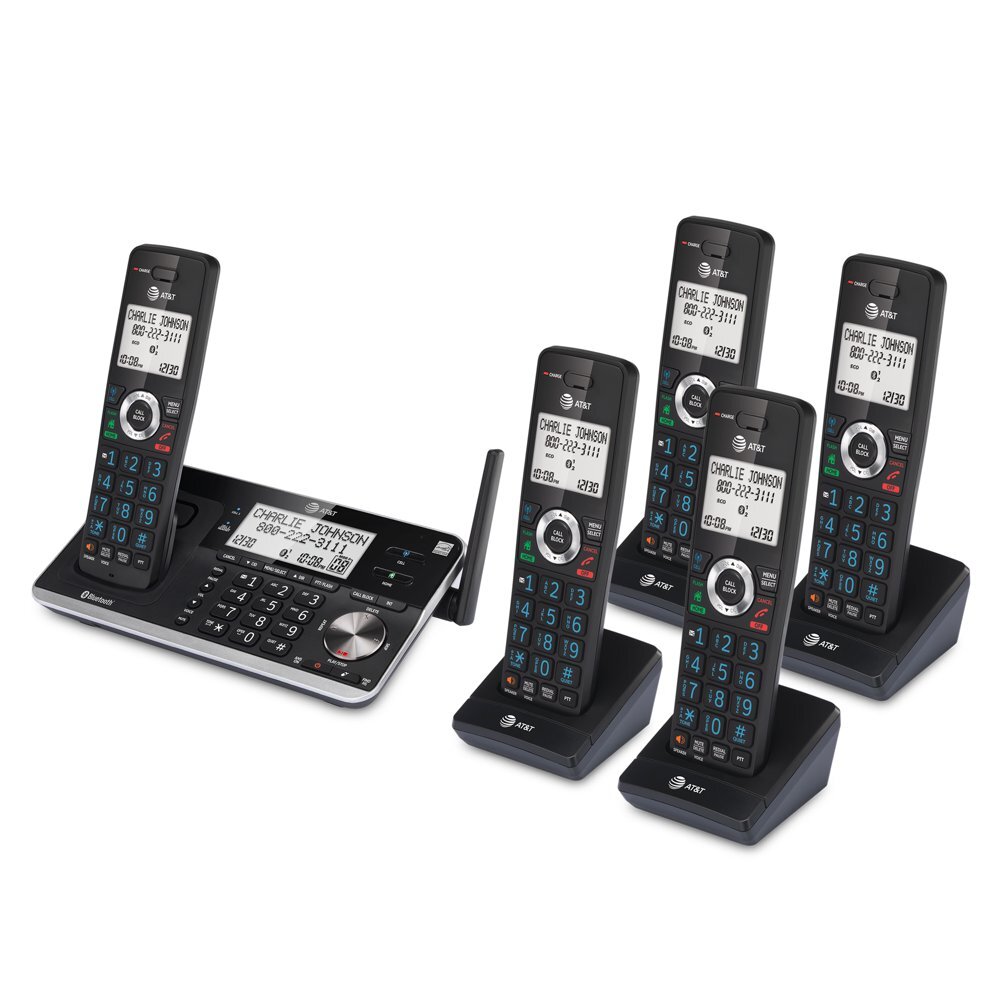 ATT 5 Landline Cordless Telephone Answering System Call ID Wireless ...