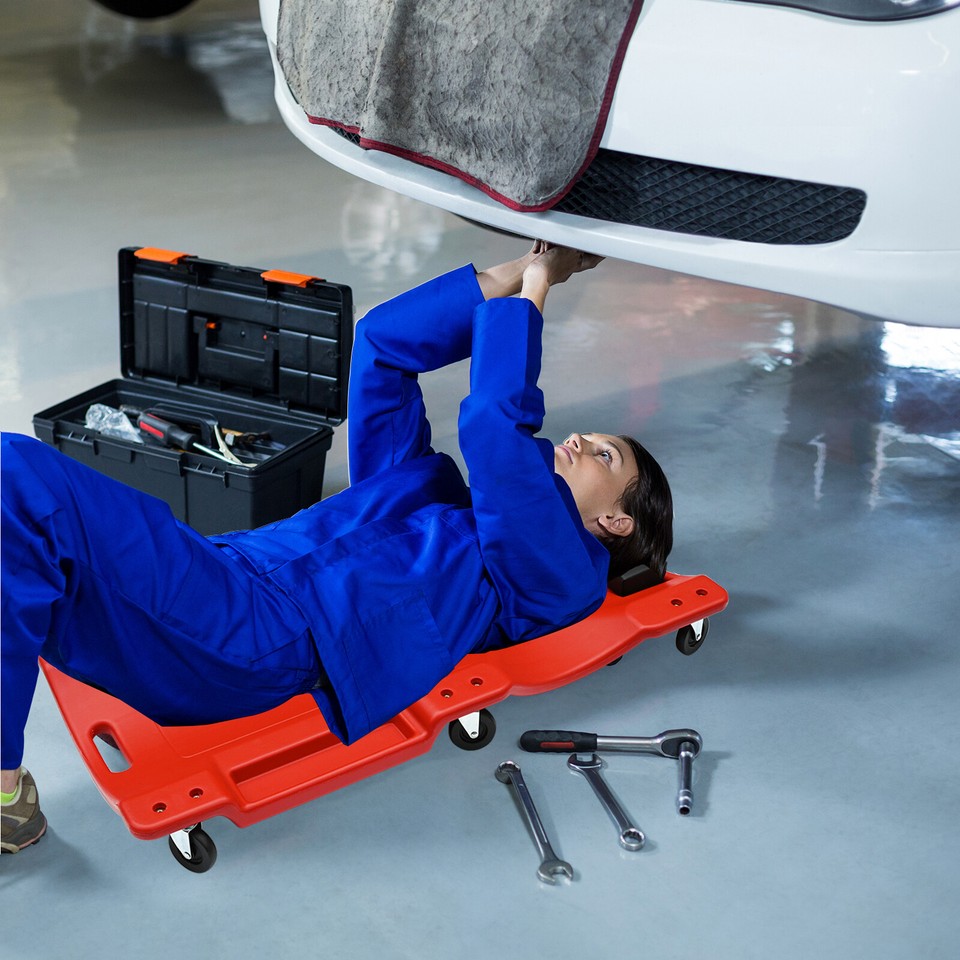 40" Low Profile Mechanic Creeper LED Light Auto Repair Automotive ...