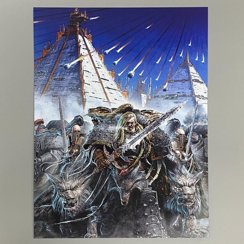 LEMAN RUSS SPACE WOLVES PRIMARCH HORUS HERESY ART POSTER WARHAMMER ...