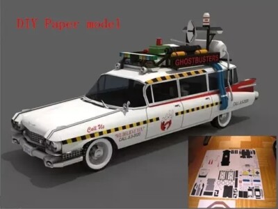 Top Quality Ecto-1A Ghostbusters Car Paper Model DIY 3D Paper Model Kit ...