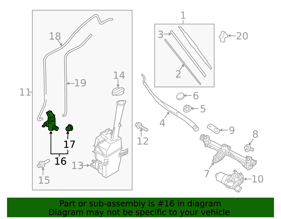 Genuine Kia Washer Pump 98510-R2000 | eBay
