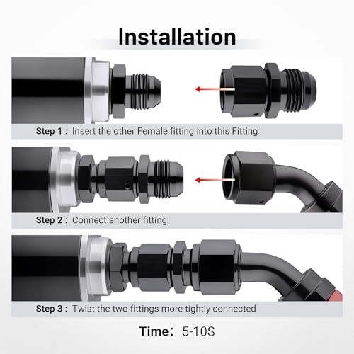 6AN Female Swivel to 4AN Male Flare Expander Fitting Adapter 6AN to 4AN ...