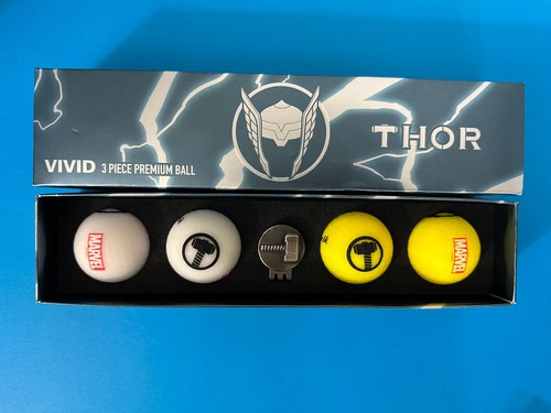 Thor Marvel X Volvik Vivid Golf Ball & Marker Gift Set | eBay