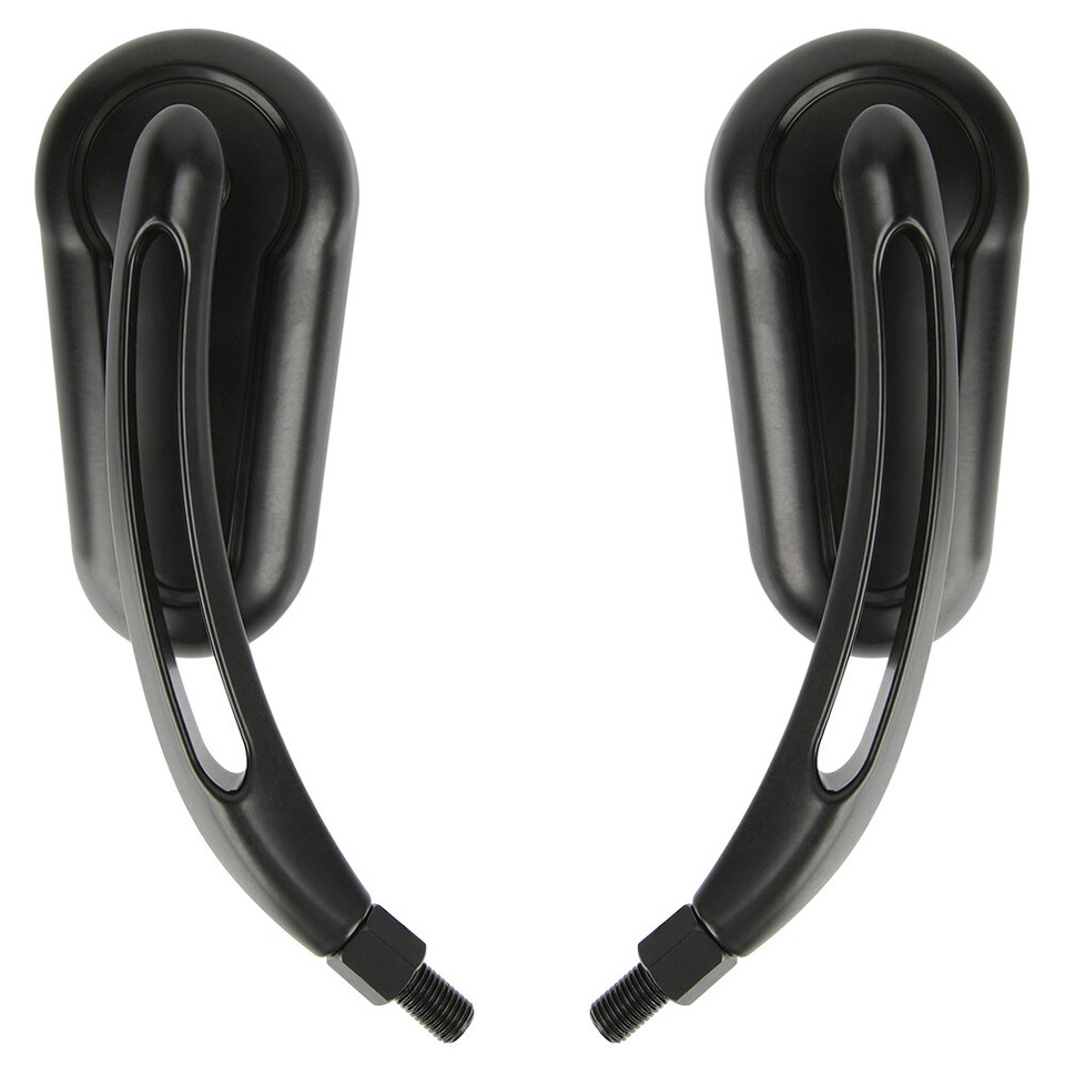 Motorcycle Black Rear View Mirror For Harley Davidson Fatboy Dyna Super ...