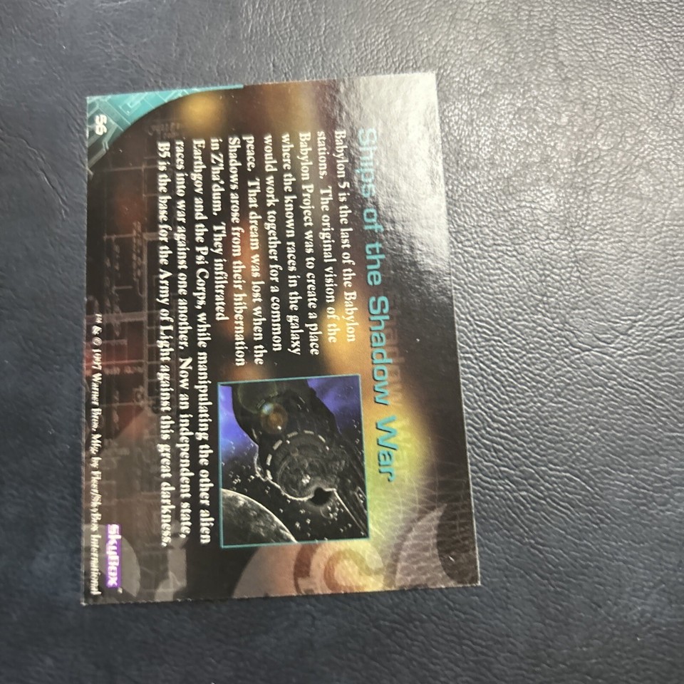 Jb21 Babylon 5 Special Edition 1997 Skybox #56 Ship Of The Shadow War ...