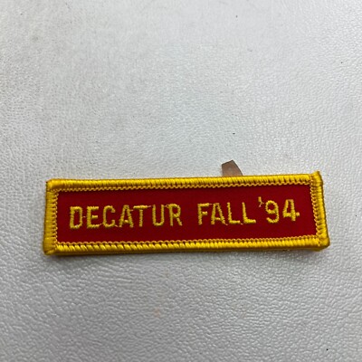 Yellow On Red (Alabama ?) DECATUR FALL 1994 Tab Patch K048 | eBay