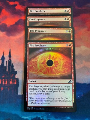 MTG Ikoria Lair of Behemoths Fire Prophecy Foil x 4 | eBay Australia