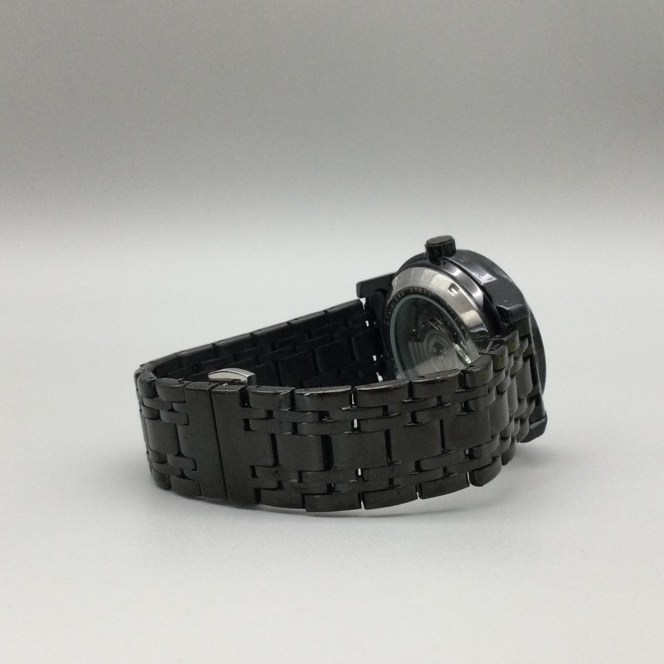 Lavaredo Automatic Skeleton Watch Men 42mm Black Silver Tone 7.75" | eBay