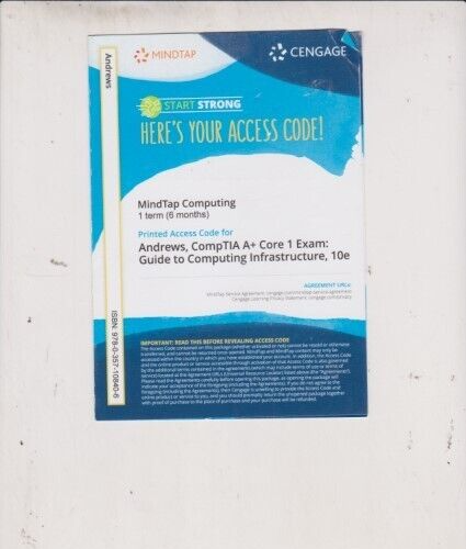 MindTap for Andrews,CompTIA A+ Core 1 Exam:Gde to Computing Infras ...