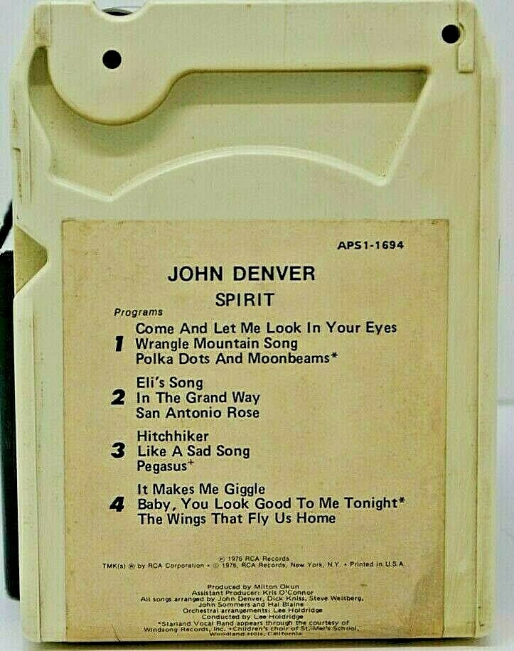 John Denver Spirit 8 Track | eBay