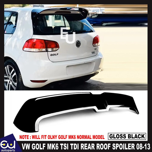 FOR VW GOLF MK6 TSI TDI OETTINGER STYLE 08-13 REAR ROOF BOOT SPOILER ...