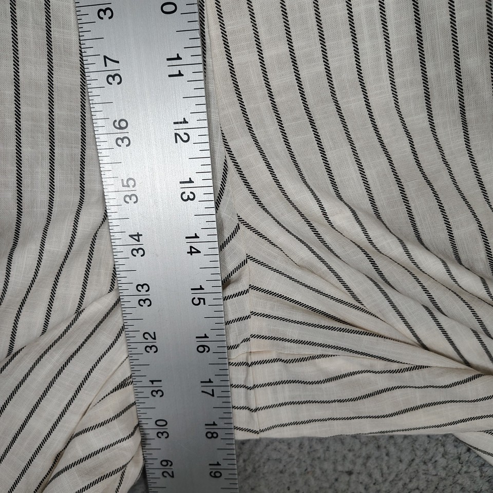 Torrid Pants Womens 22 White Whisper Pinstripe Crop Wide Leg Beach High ...