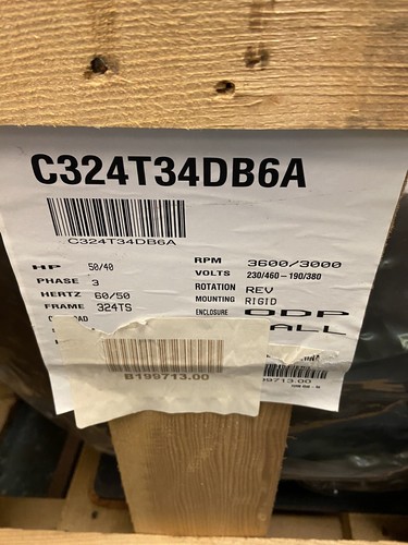 Leeson,C324T34DB74,50Hp Ultimate E Motor 3565RPM 230/460V Frame 324TS ...