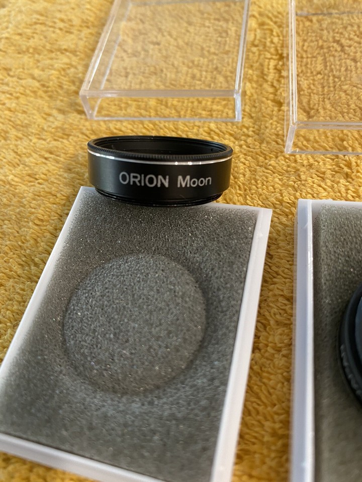 Orion Parks Telescope Eyepiece Filters Moon, Blue #80A, Parks 11 Geeen ...