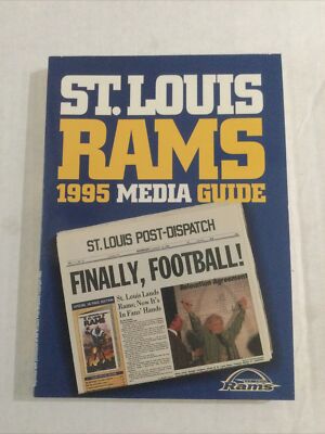 St. Louis Rams 1995 media guide 1st St Louis Finally Football NM | eBay