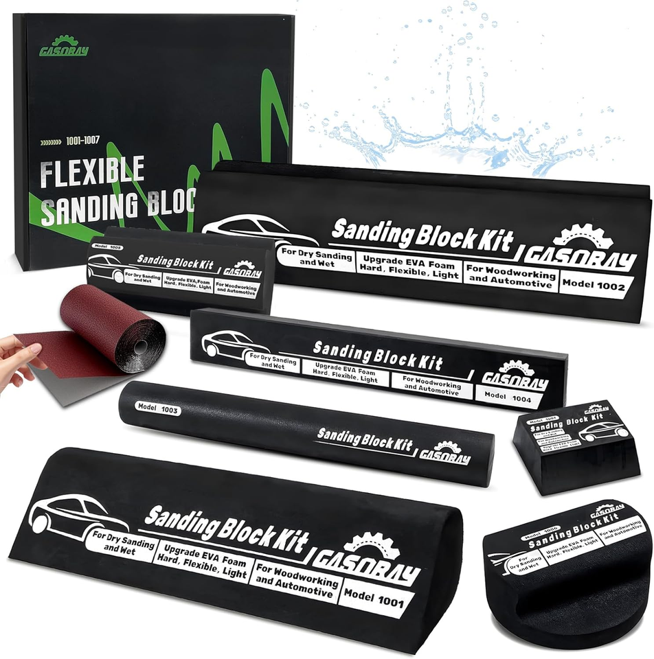 7 PC Sanding Block Kit, Auto Body Sanding Block Kit, Sanding Blocks ...