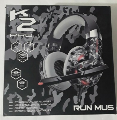 Run Mus K2 Pro HighPerformance Professional Gaming Headset/Camouflage ...