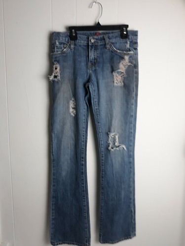 Blue Cult Kate Mid-rise Flare Leg Distressed Jean's Size 26 | eBay