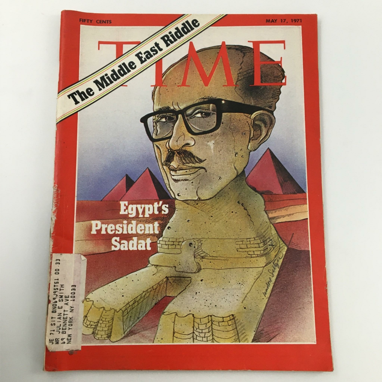 VTG Time Magazine May 17, 1971 The Middle East Riddle, Egypt's ...