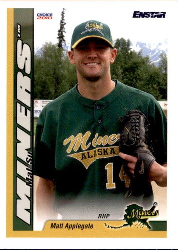 2010 Mat-Su Miners Choice #4 Matt Applegate Wichita Kansas KS Baseball ...