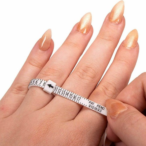 USA Ring Sizer Measure Tool Gauge Plastic Finger Sizing Finder Reusable ...